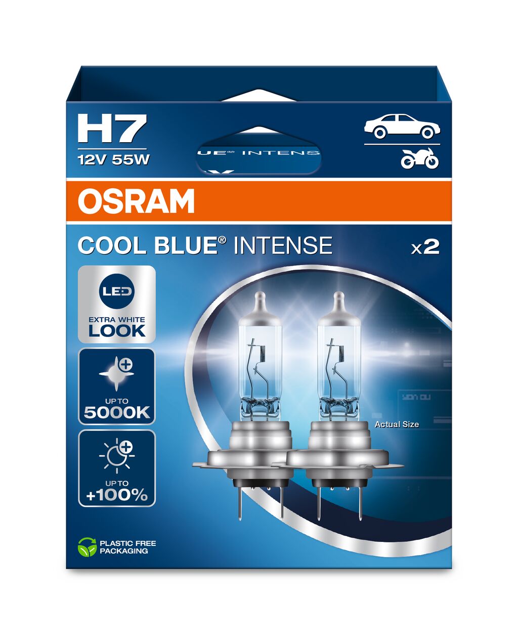 H7 12V 55W cool blue intense nextgen 5000K
